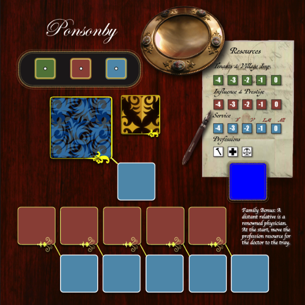 Obsession – Pre production game board – The Solo Meeple